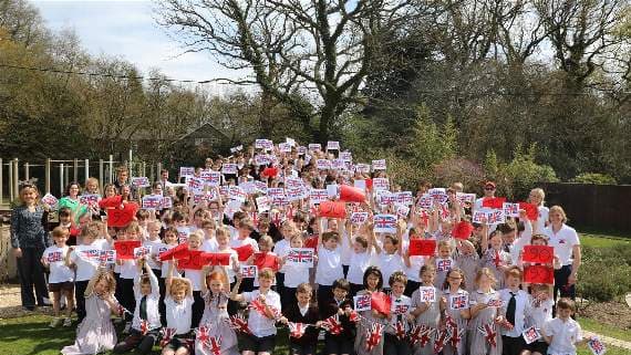 Youngsters at a Liphook school celebrate Queen's 90th birthday ...