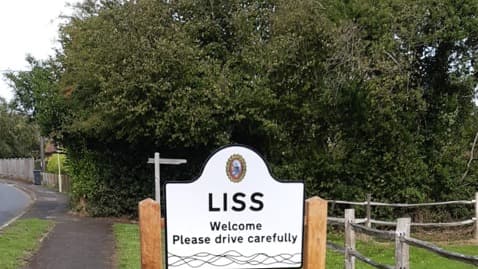 Liss village entry sign stolen hours after installation at a cost of £ ...