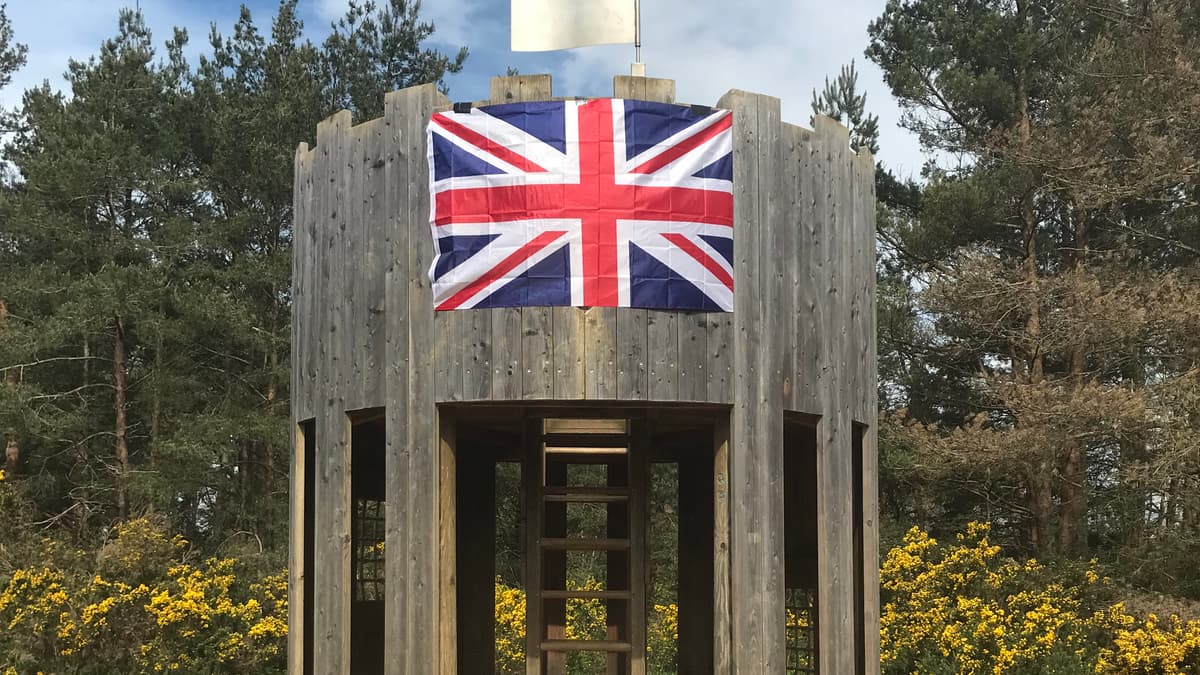 Fort flies Union Flag for coronation at Hogmoor Inclosure in Bordon ...
