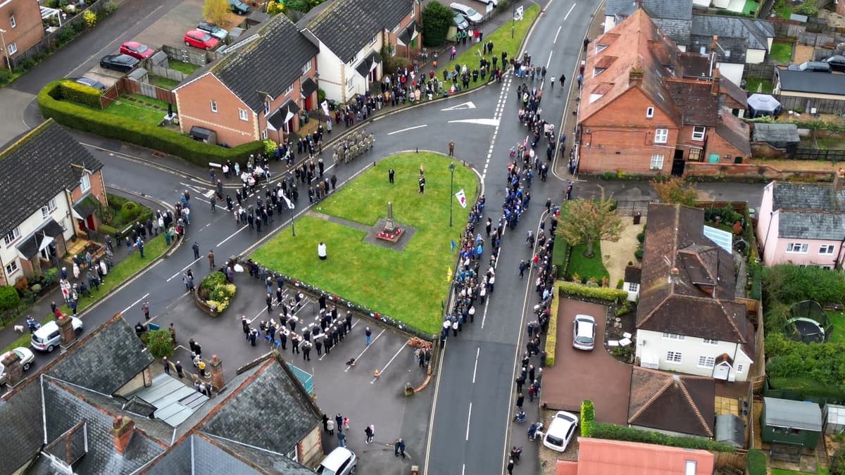 WATCH: Aerial footage of wreath laying at Liss Remembrance service ...