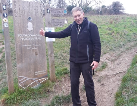 What a South Downs Way to help charity as Liss pensioner doubles up for ...