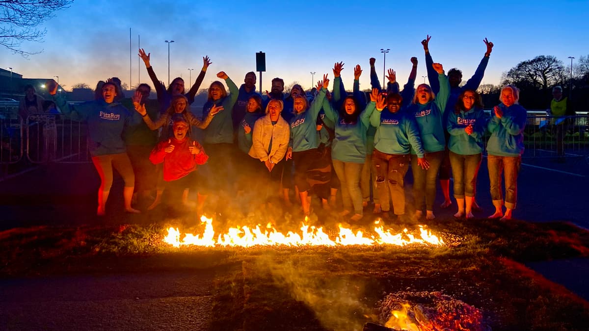 WATCH: Trailblazers walk on fire to support FitzRoy charity ...