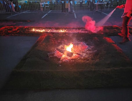 WATCH: Trailblazers walk on fire to support FitzRoy charity ...