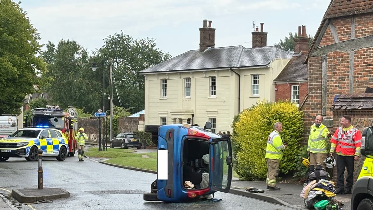 Woman "de-arrested" following car flip in Petersfield - but police ...
