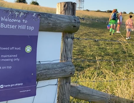 Leaping into action as Sabrina conquers Butser in memory of frog-loving ...
