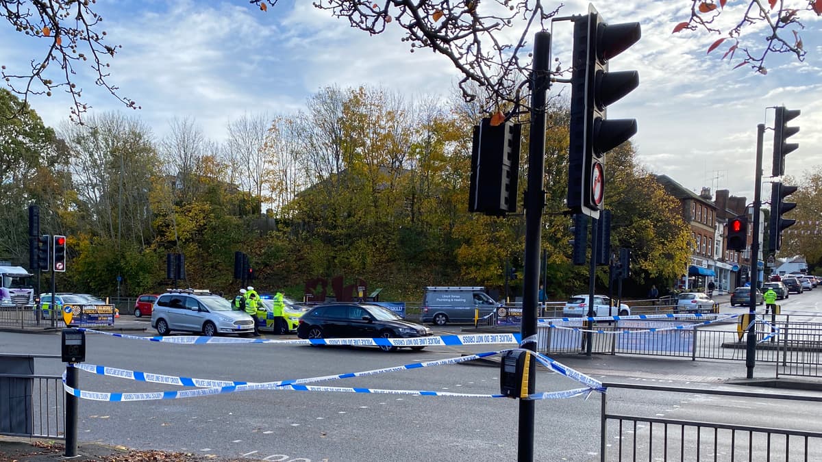 Incident at Hickley's Corner: Part of eastbound A31 Farnham bypass ...