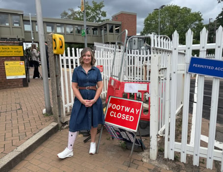 Woman who lost leg welcomes safer crossing at Farnborough North ...